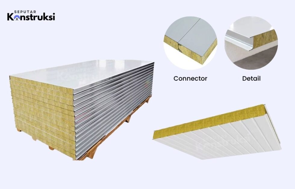 Dinding Sandwich Panel Rockwool - seputarkonstruksi.com